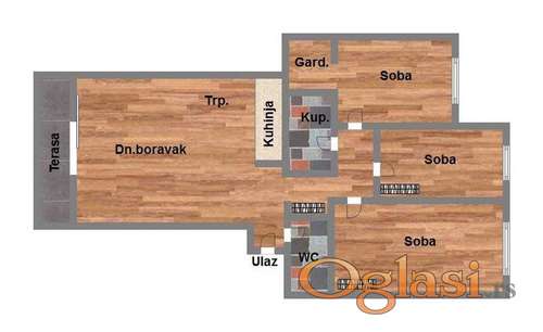 Četvorosoban 85m2 Bulevar