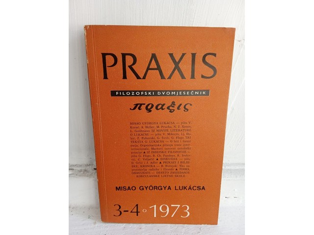 PRAXIS BROJ 3-4 1973. MISAO DJORDJA LUKAČA