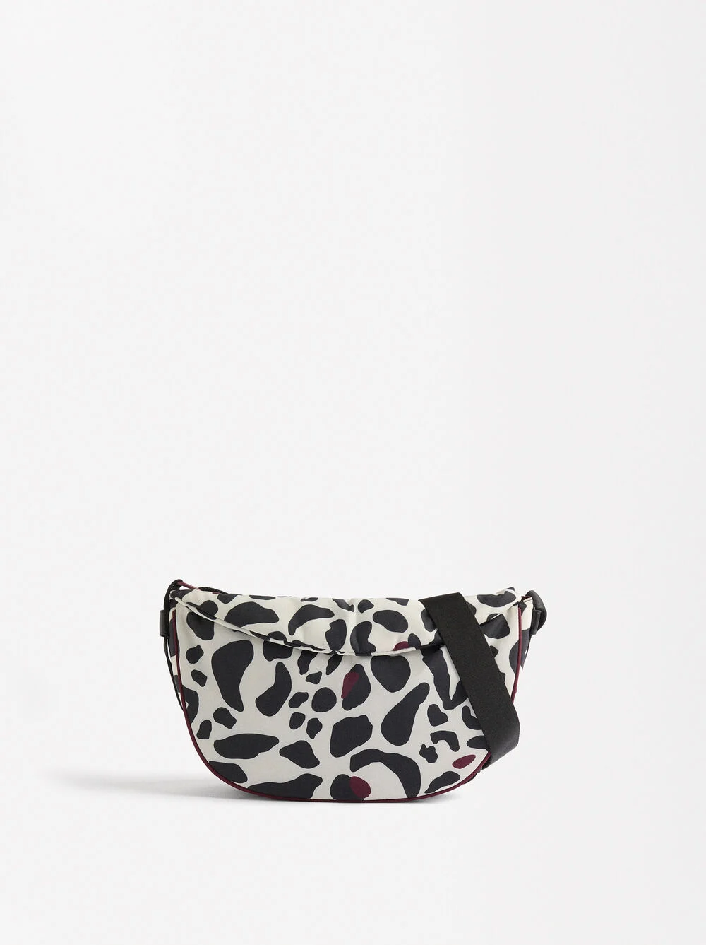 Leopard Print Nylon Crossbody Bag