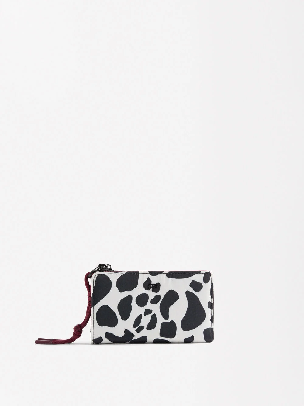 Leopard print nylon wallet