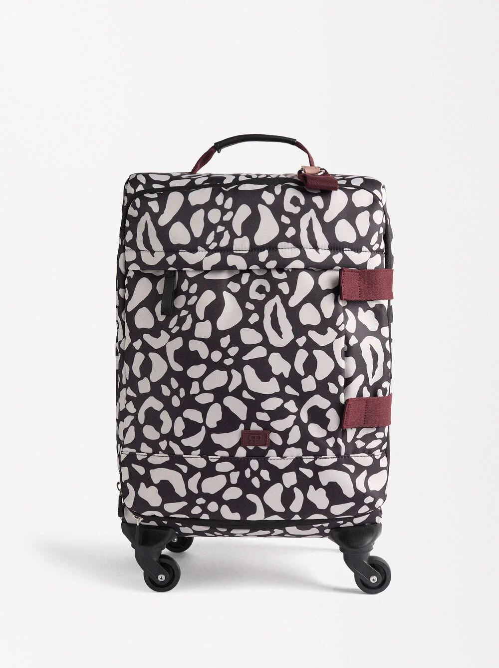 Leopard Print Nylon Cabin Trolley