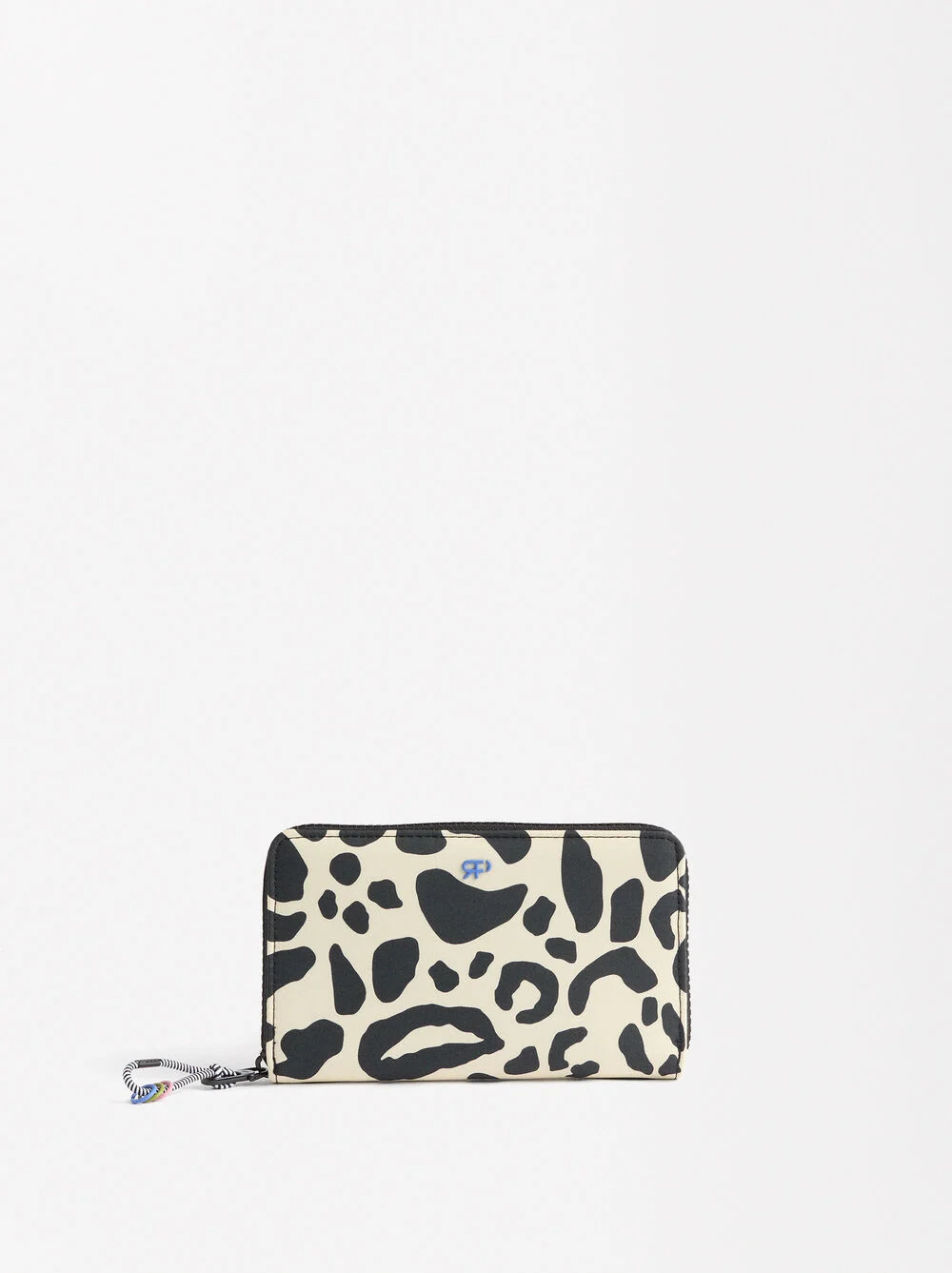 Leopard print coin purse with zipper