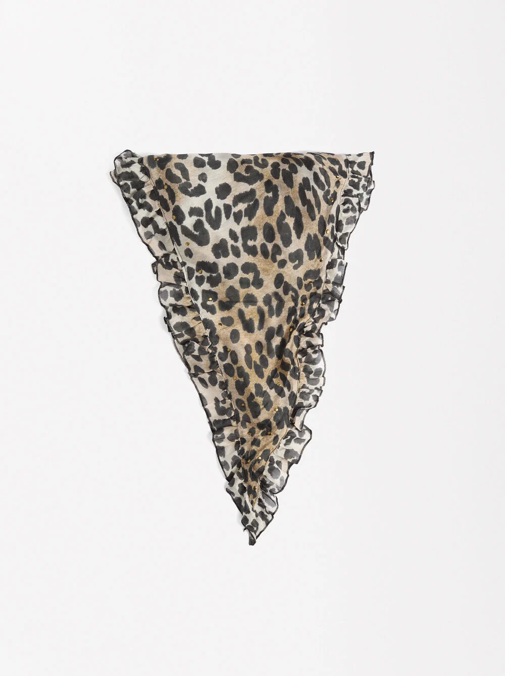 Leopard Print Square Scarf