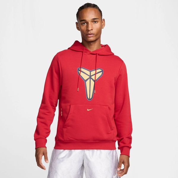 KOBE BRYANT DRI-FIT STANDARD ISSUE PULLOVER BASKETBALL HOODIE 'RED/GOLD'
