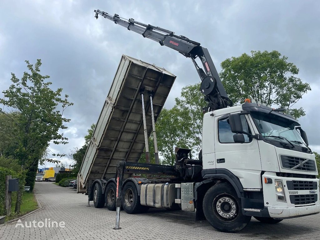 Volvo FM 400 kipper with hiab 288-5 crane kiper