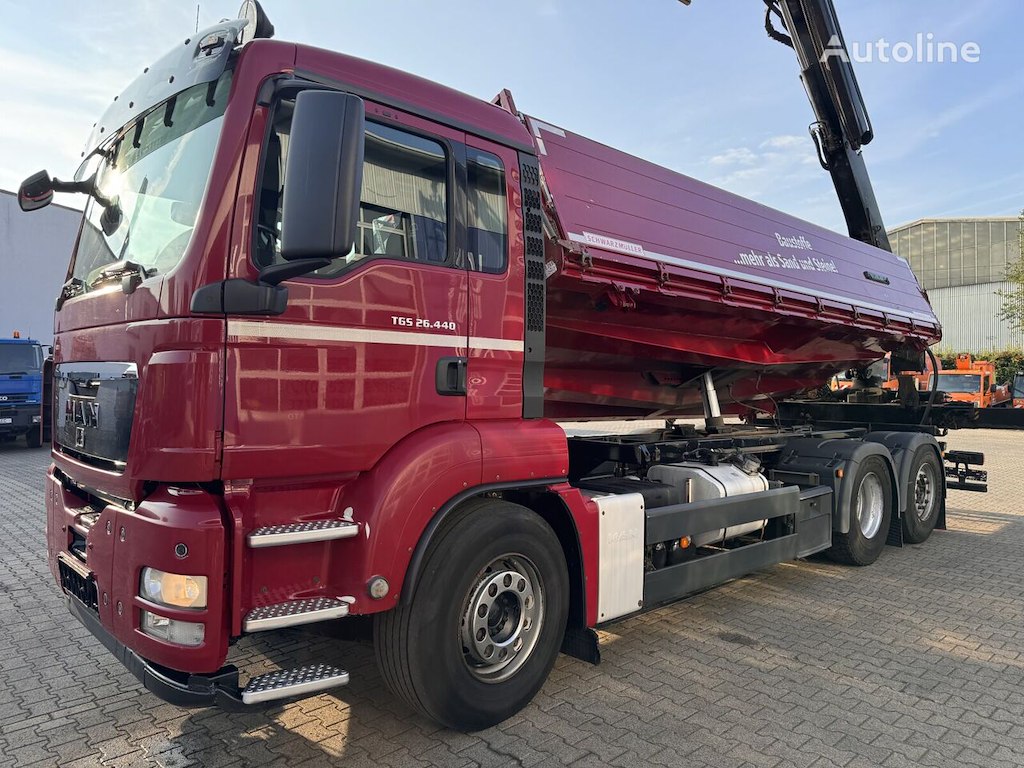 MAN TGS 26.440 6x2 EURO5 WYWROTKA Z HDS HIAB kiper