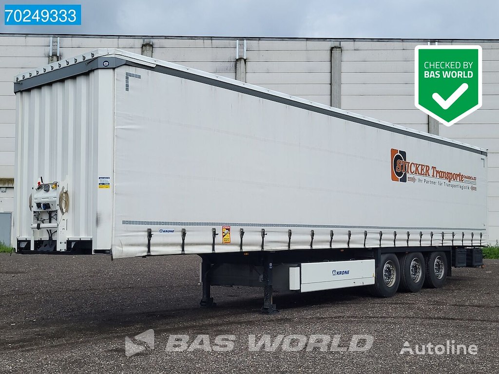 Krone SD 3 axles Palletbox Liftachse Sliding Roof poluprikolica sa kliznom ceradom