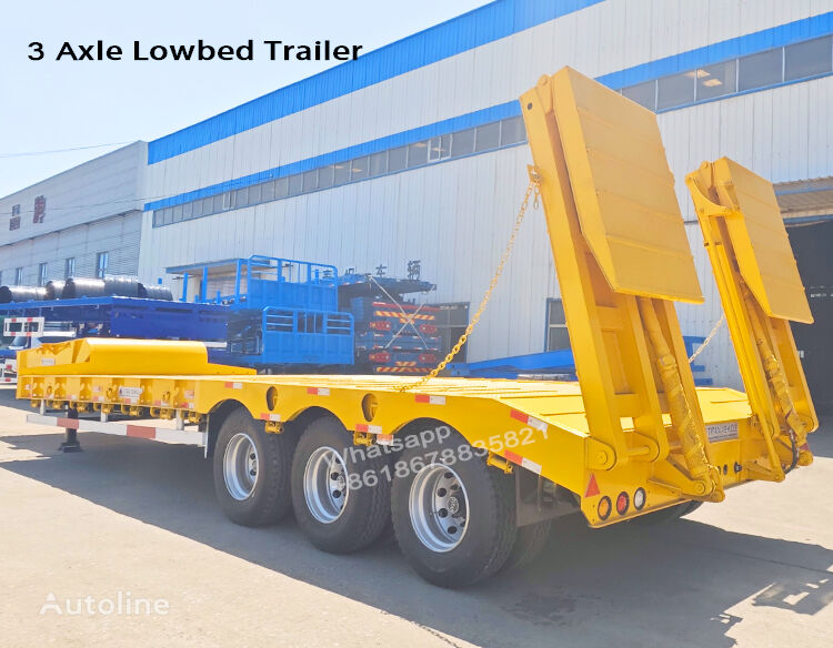 Nova 3 Axle 60 Ton Semi Lowbed Trailer Truck Low Price poluprikolica sa niskom platformom