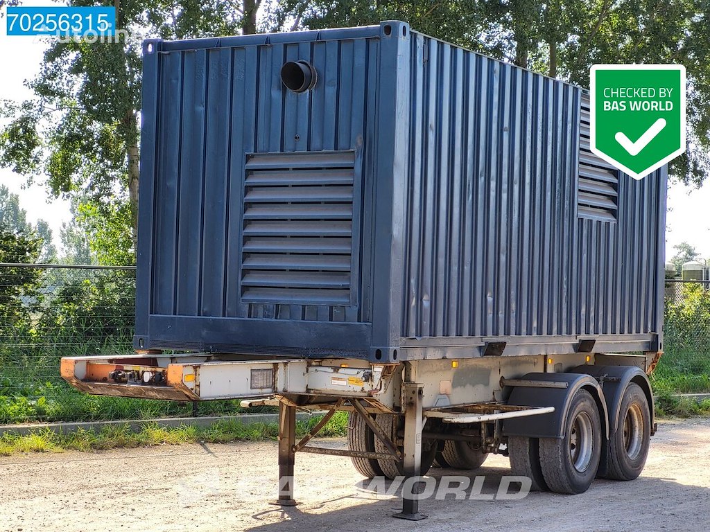 Crane P GR FA2 2 axles NL-Trailer Aggregaat-Generator poluprikolica za prevoz kontejnera