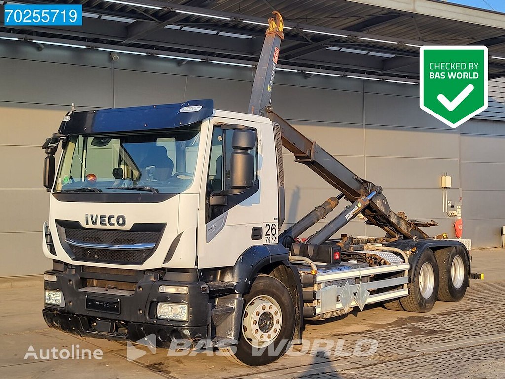 IVECO Stralis 460 6X2 ACC Liftachse 20T Marrel hooklift Euro 6 kamion rol kiper