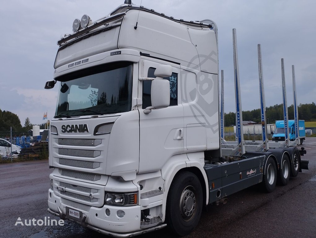 Scania R580 8x4, tridem, retarder,euro6, 4rth axle steering kamion za prevoz drva