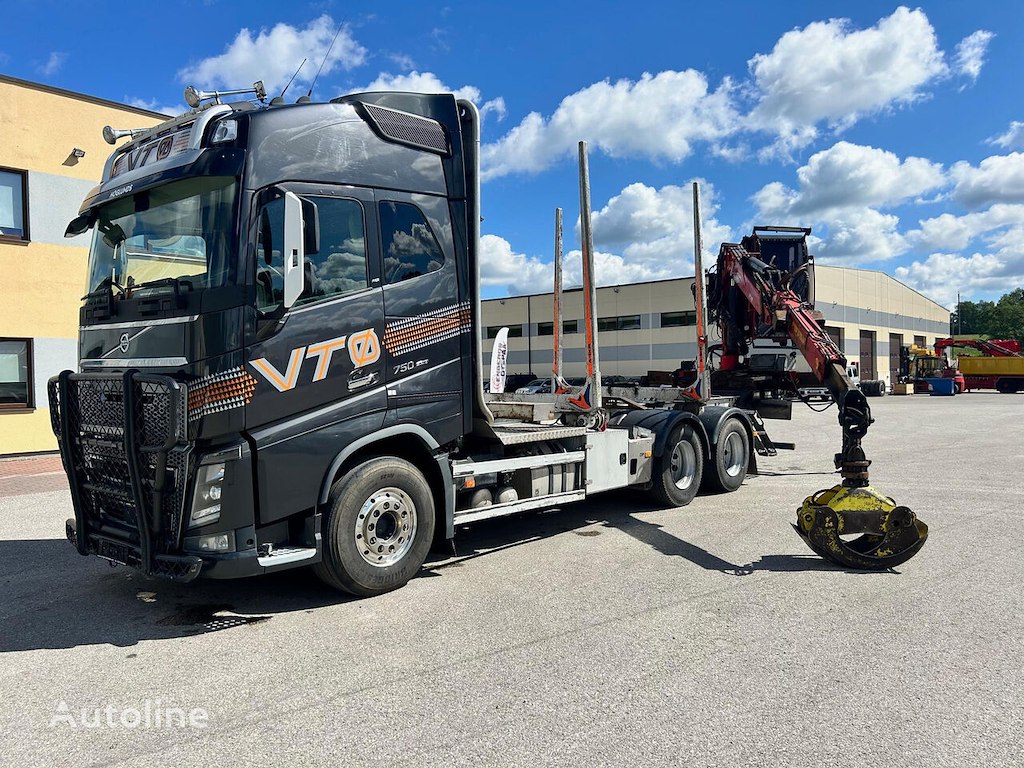 Volvo FH750 EURO6 6X4 + RETARDER + JONSERED 1088S + REAR AXLE LIFTING kamion za prevoz drva