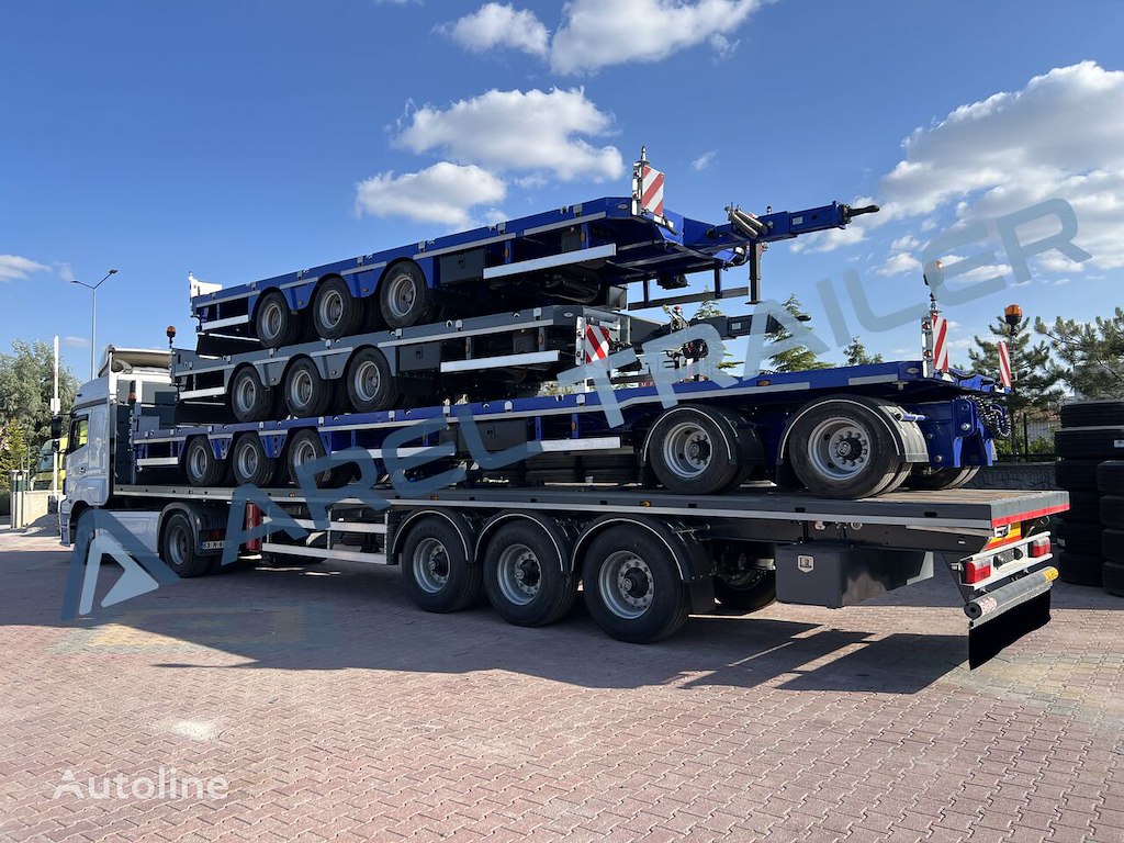 Nova Arel Trailer 3 AXLE DRAWBAR REMORQUE TRAILER TURNTABLE OPTION CUSTOMIZE prikolica sa ravnom platformom