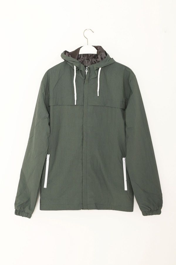 TRENDYOL AQUA GREEN REGULAR FIT ZIPPERED THIN SEASONAL COAT