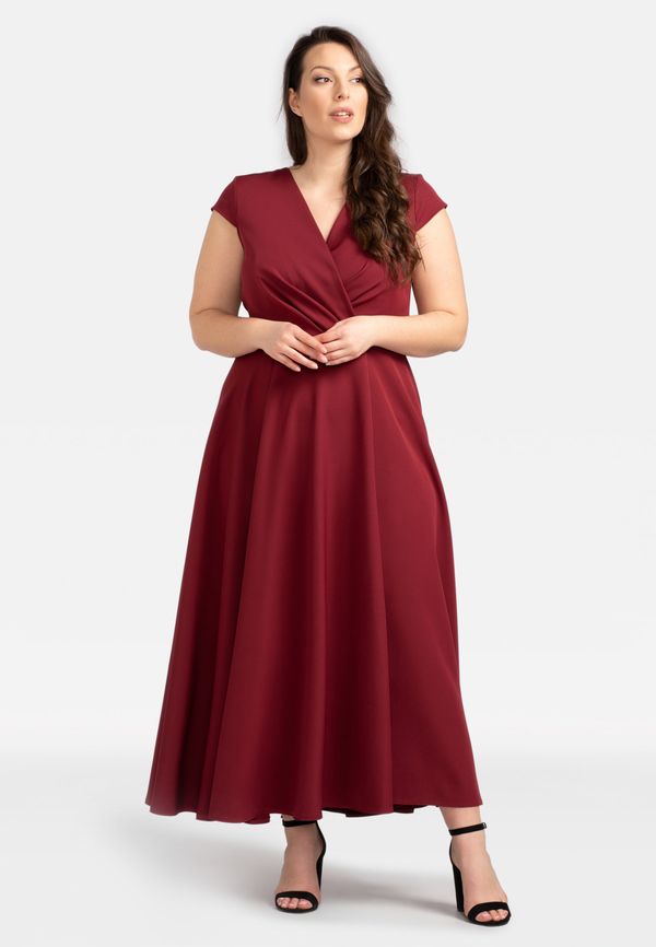 ŽENSKA HALJINA KARKO KARKO_DRESS_SB250_BURGUNDY