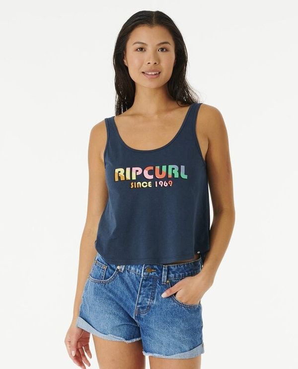 TANK TOP RIP CURL ICONS OF SURF PUMP FONT TANK NAVY