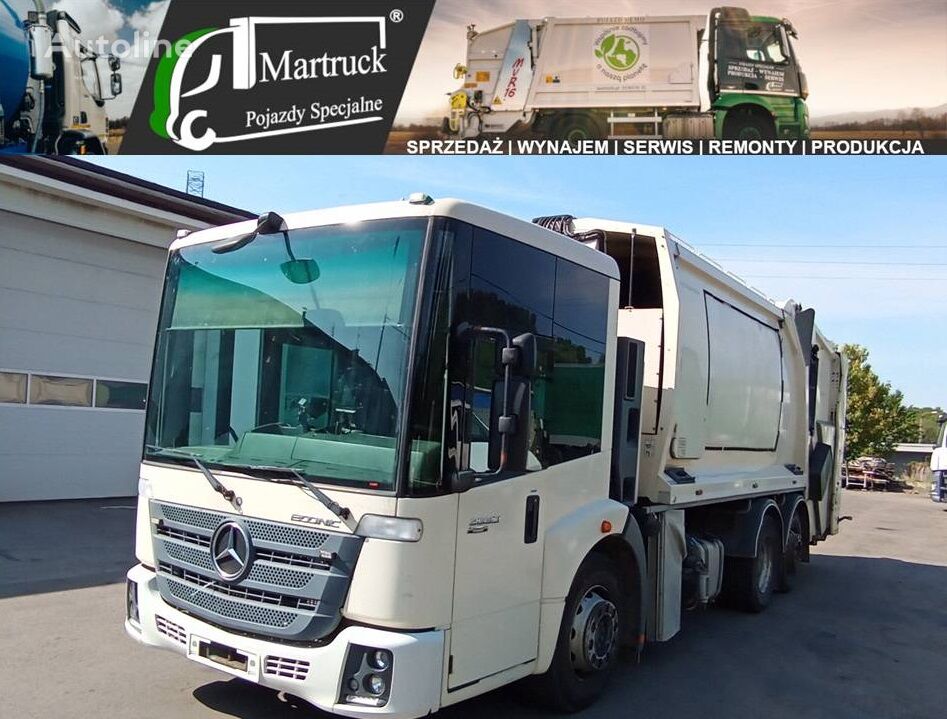 Mercedes-Benz Econic 6x2 śmieciarka 2 komorowa z zasypem 110L-1100L sprzedaż, kamion za smeće