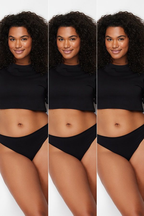 TRENDYOL CURVE 3-PACK BLACK BRIEFS