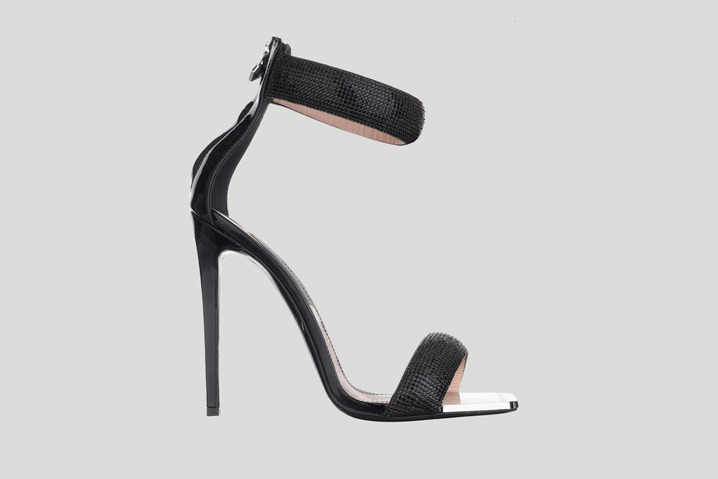 PHILIPP PLEIN SANDALE WSD0504/PL24 CRYSTAL BLACK/BLACK