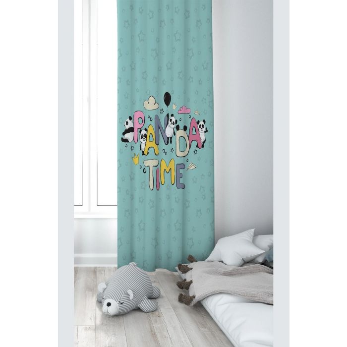 Dekorativna zavesa Draper za dečiju sobu - Set 2 kom 70x240 cm - Panda time - P-86