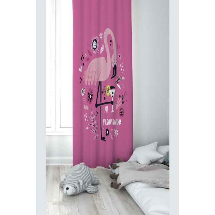 Dekorativna zavesa Draper za dečiju sobu - Set 2 kom 70x240 cm - Flamingo pink - P-347