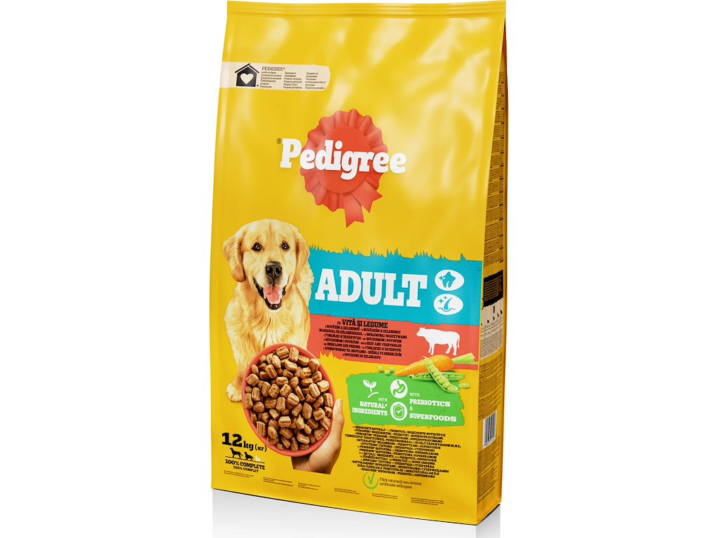 Pedigree Briketi za pse govedina i povrće 12kg