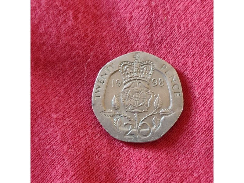 Twenty pence 1998 godina velika britanija