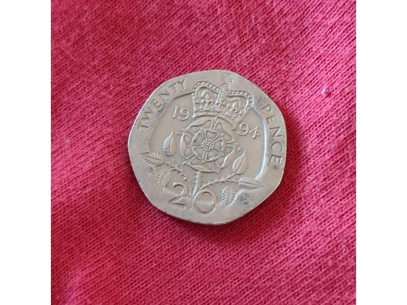 Twenty pence 1994 godina velika britanija