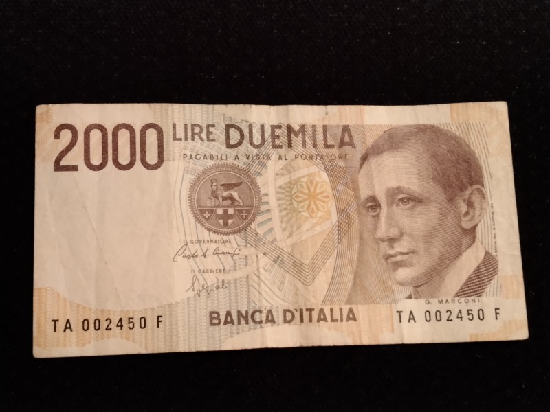 2000 lira 1990 italija