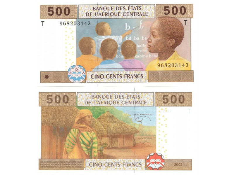 KONGO CONGO Republic (C.A.S) 500 Francs 2002 UNC, P-106