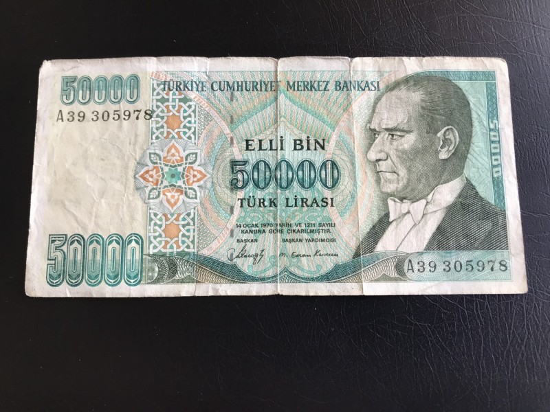 TURSKA 50 000 LIRA.