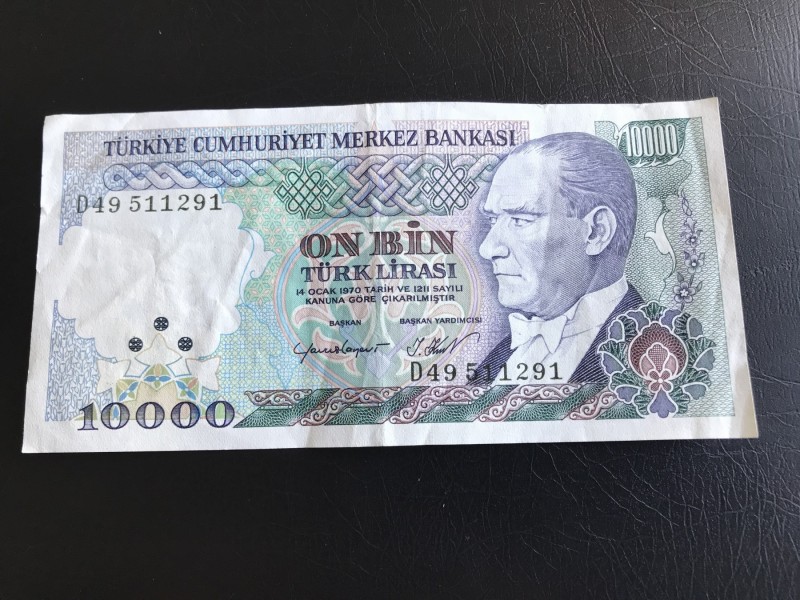 TURSKA 10 000 LIRA.