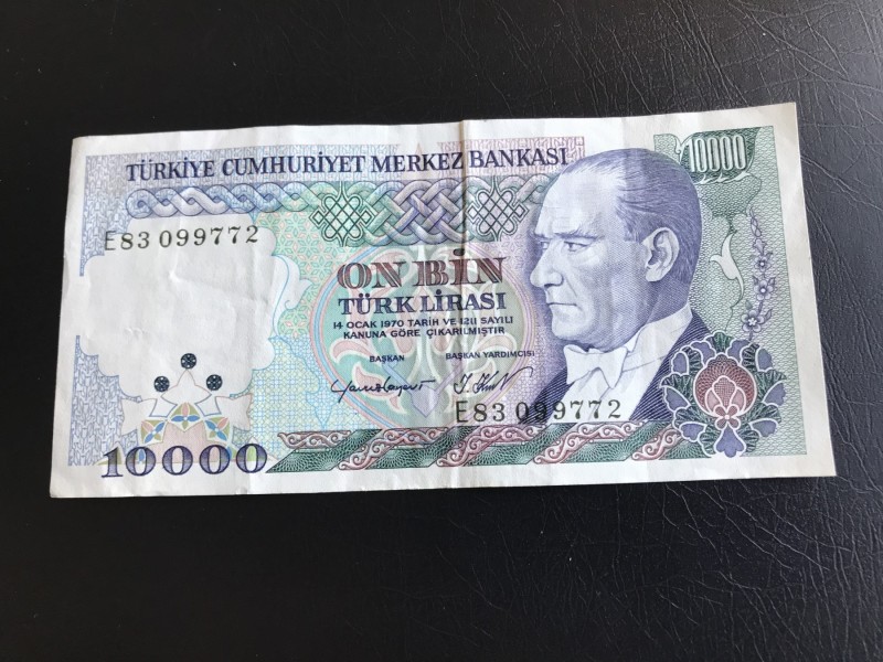 TURSKA 10 000 LIRA.