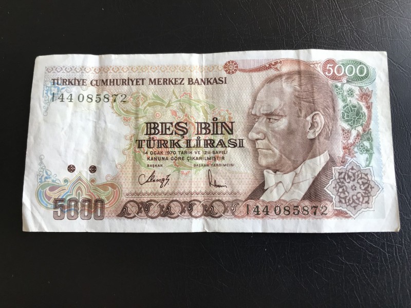 TURSKA 5000 LIRA.