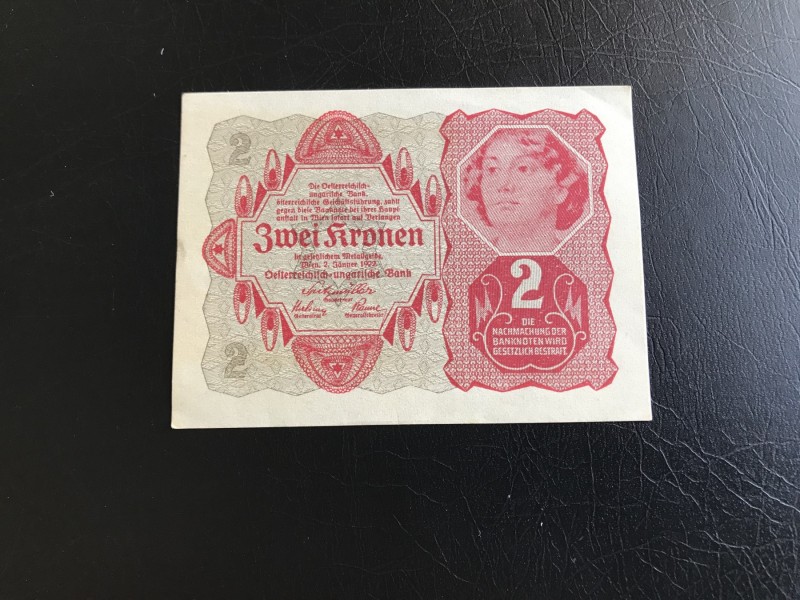 AUSTRIJA 2 KRUNE.1922.