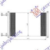 HLADNJAK KLIME 130 1.8i 16V/1.9D JTD (48.8×31) FIAT PUNTO (2003-2011) (OEM: 46524500)