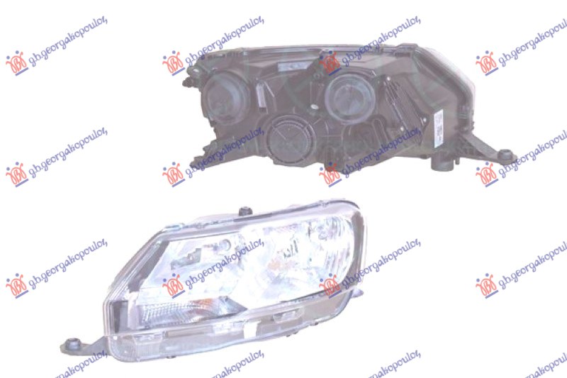 FAR ELEKTRICNI (H7/H7) 17- (VALEO) Leva str. SKODA RAPID (2012-) (OEM: 5JB 941 015 B, 5JB941015B)