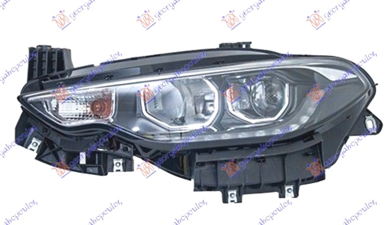 FAR ELEKTRICNI (H7/H7) SA LED DNEVNIM SVETLOM HROM (TURSKA) Leva str. FIAT TIPO (2016-) (OEM: 52015958, 52109114, 52145154)