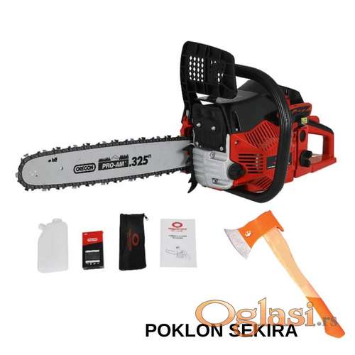 PROLINETECH Motorna testera 3,1 KS + POKLON Sekira