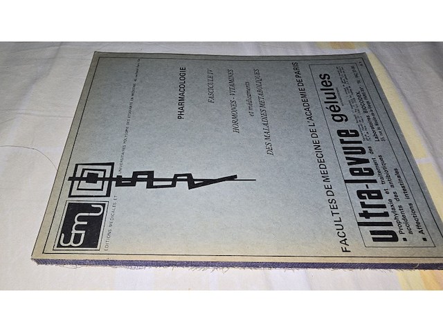 Pharmacologie, fascicule IV