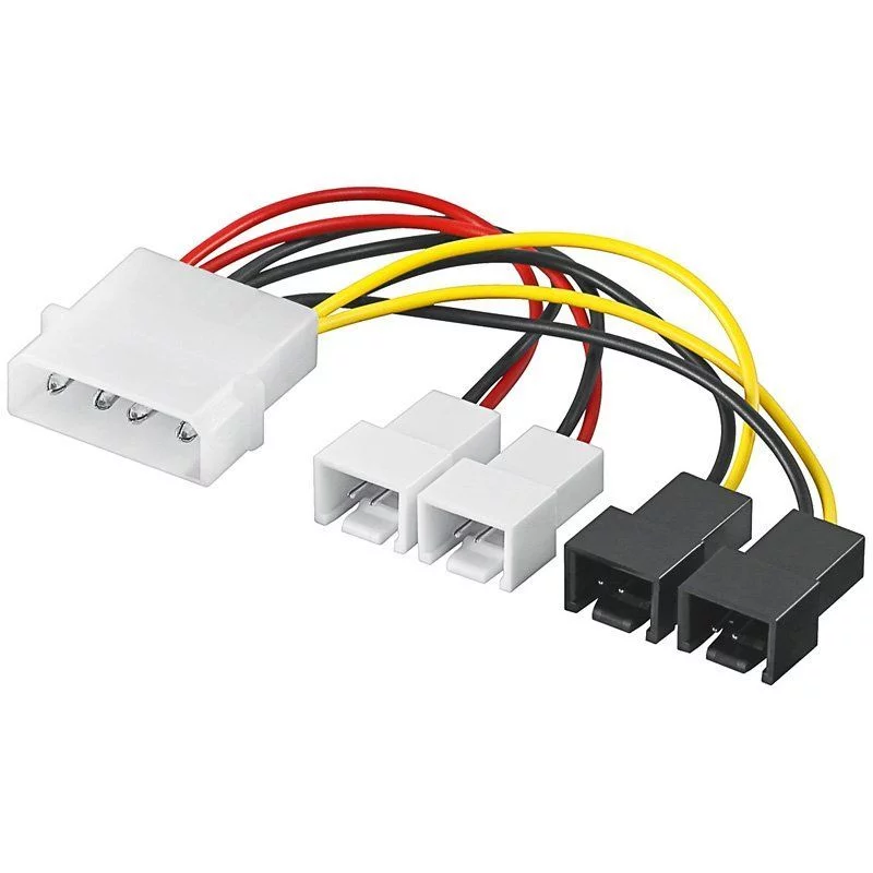 Adapter Molex - 4x 3pin fan 5V/12V