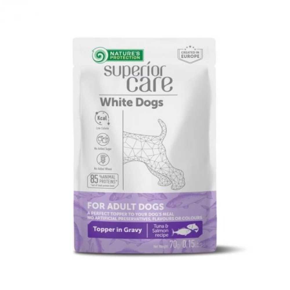 Nature's Protection Superior Care sos za pse - Adult All Breed White Dog - Tuna & Salmon 70g