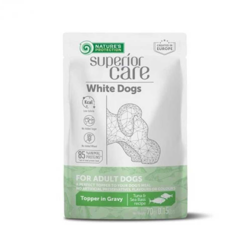 Nature's Protection Superior Care sos za pse - Adult All Breed White Dog- Tuna & Sea bass 70g