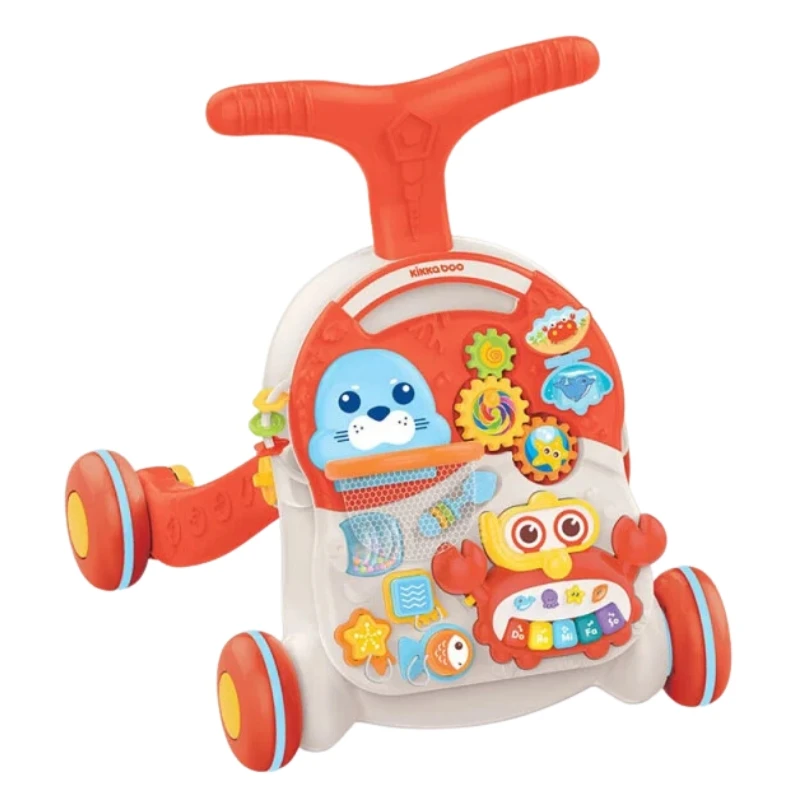 Kikka Boo Wobble Fun hodalica za bebe - stočić 2u1 Orange, 12m+