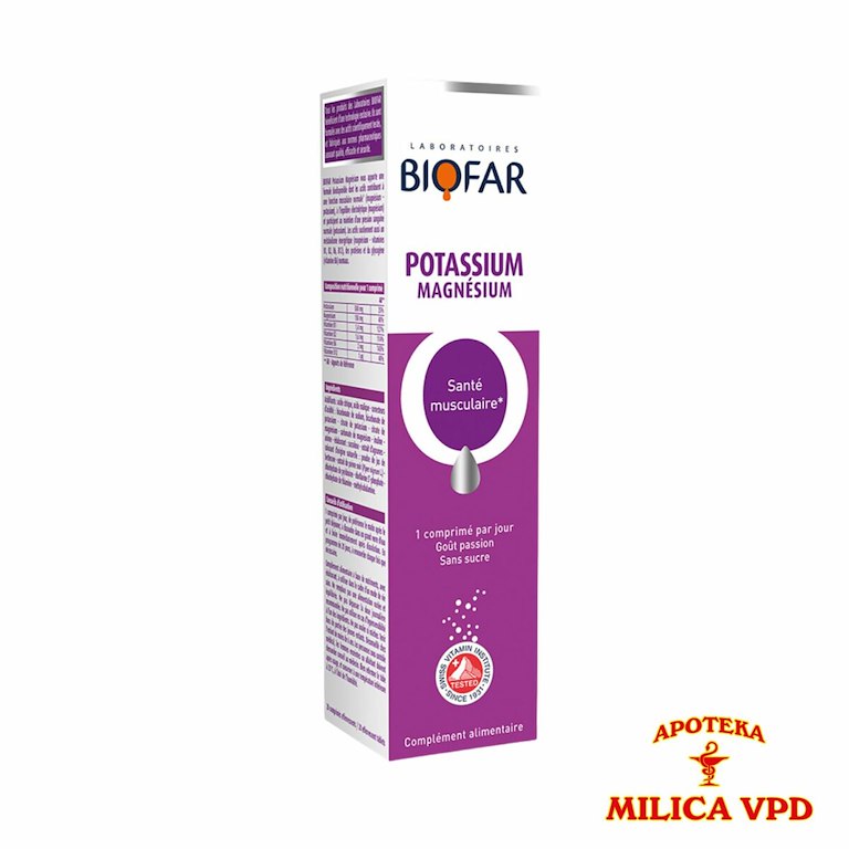 Biofar Vital Kalijum + Magnezijum 20 šumećih tableta