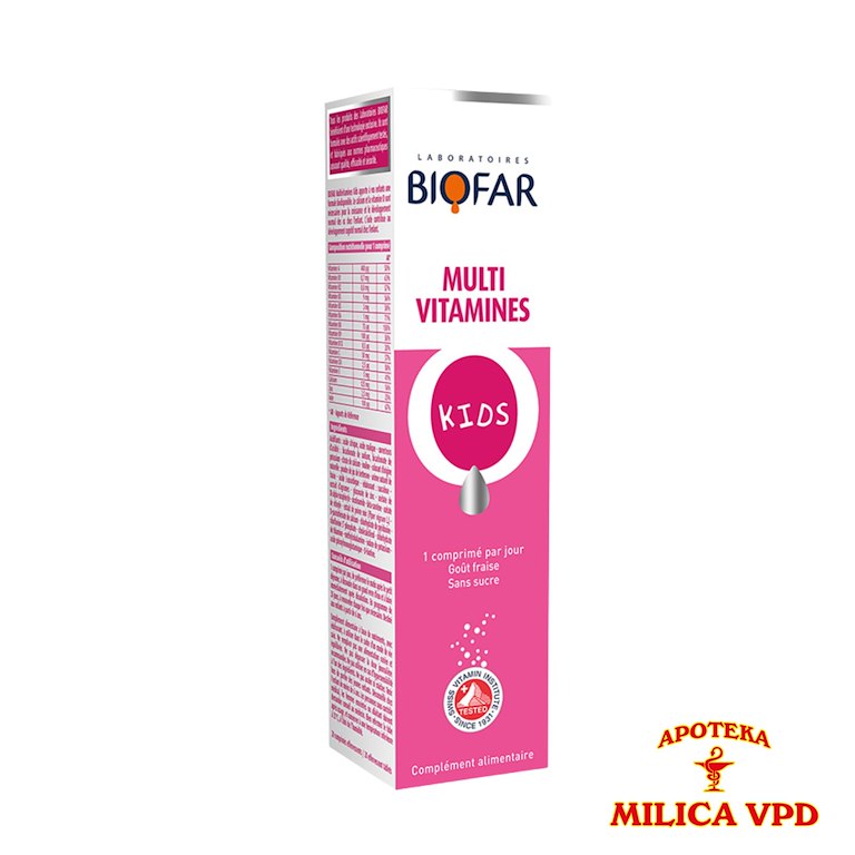 Biofar Vital Kids multivitamin 20 šumećih tableta