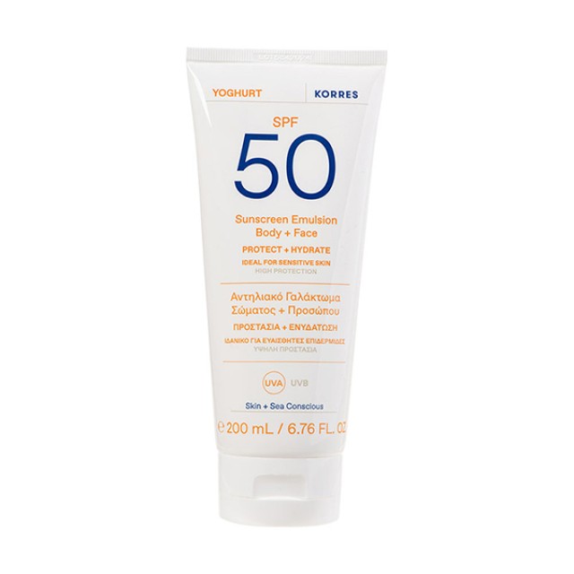 KORRES YOGHURT EMULZIJA ZA ZAŠTITU OD SUNCA ZA LICE I TELO SPF50 200ML