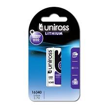 Baterija Uniross 16340 Rechargeable 3.7V punjiva