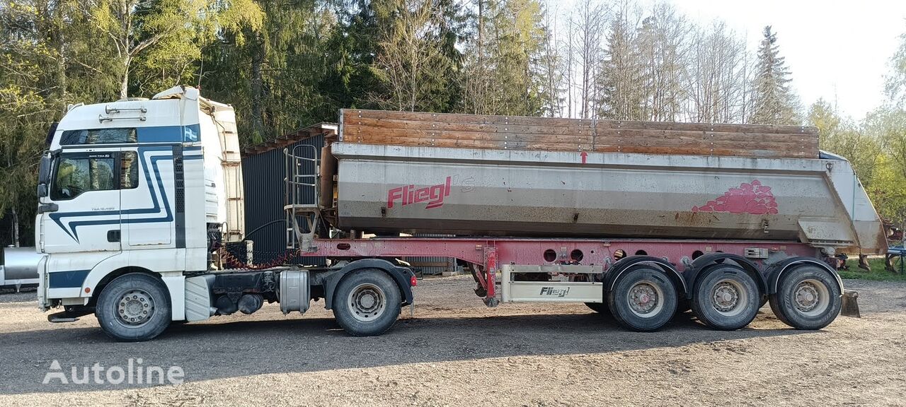 Fliegl tipper 35m3 + MAN poluprikolica kipera