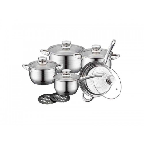 Šerpe sa poklopcem set 12 delova inox Royalty RL1232-12